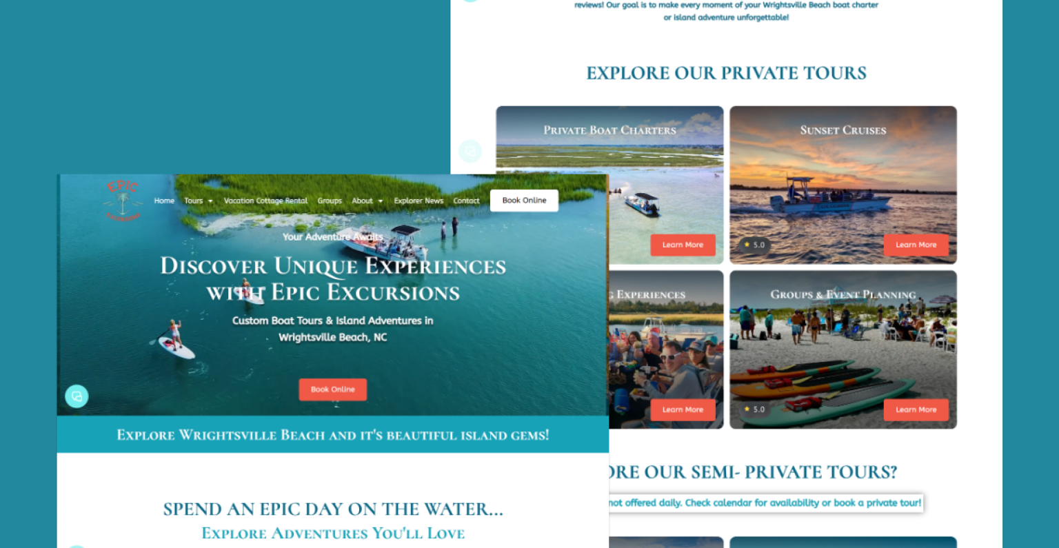 Crafting Coastal Adventures: Epic Excursions' Website Reimagined ...